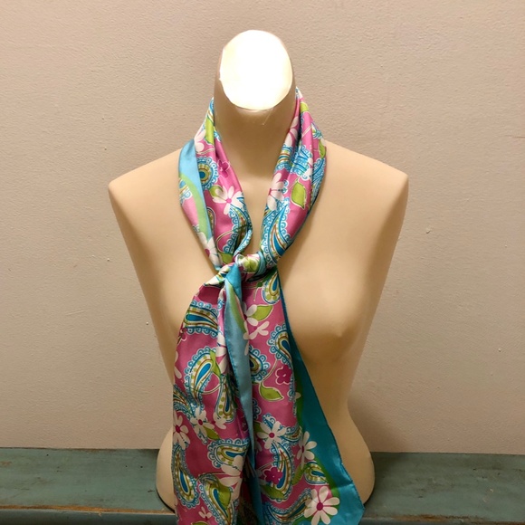 Lilly Pulitzer | Accessories | Lilly Pulitzer For Ford Floral Mod Silk ...